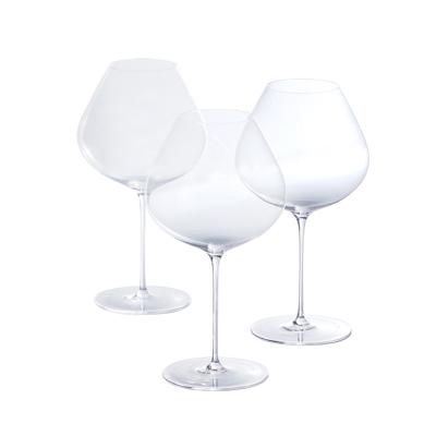 China 970ml Custom Logo Lead-Free Crystal Clear Bordeaux Wedding Goblets Stylish & Durable Wine Glasses for sale