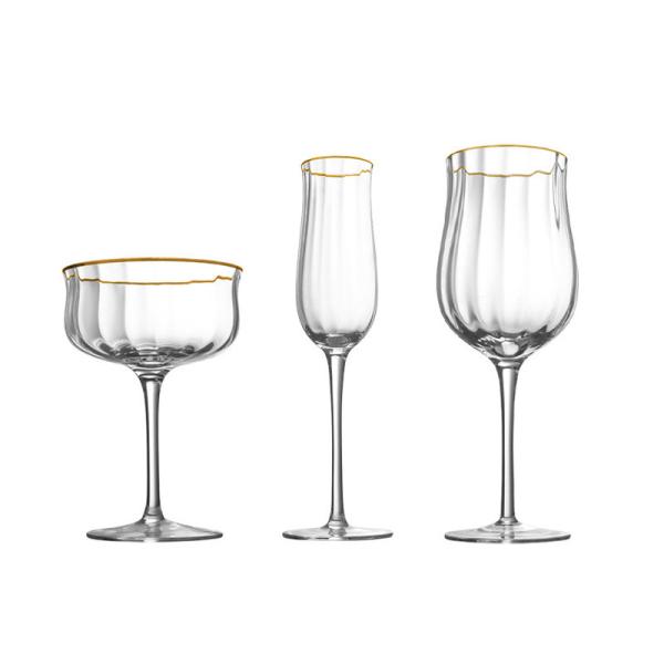 Quality Bulk Wholesale Custom Logo 8-12OZ Lead Free Crystal Wedding Goblets Durable Clear & Dishwasher-Safe for sale
