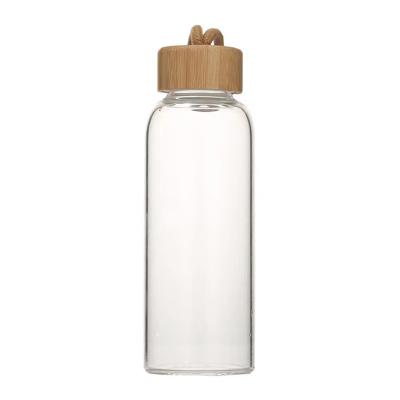 China Custom 18oz Glass Water Bottles Reusable Glass Juice Bottles For Coffee Tea Water Juices With Lids for sale