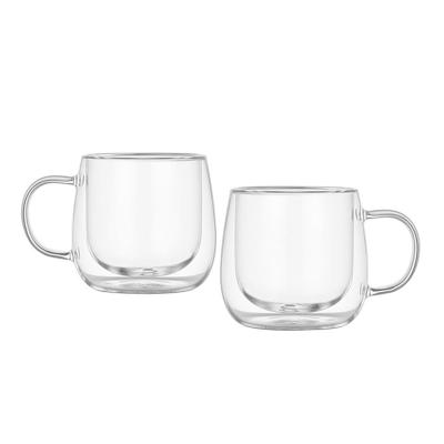 China B2B Custom 12oz Unique Glass Coffee Mugs with Handle | Bulk FDA-Certified Heatproof Cups for sale