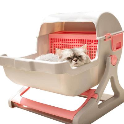 China Semi-Automatic Self-Cleaning Cat Litter Box | Odor Control Sifting Litter Box for Wholesale OEM for sale