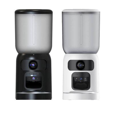 China Smart Pet Feeder with Camera Remote Viewing Portion Control Sealed Hopper OEM ODM Custom Logo Bulk Supply for sale