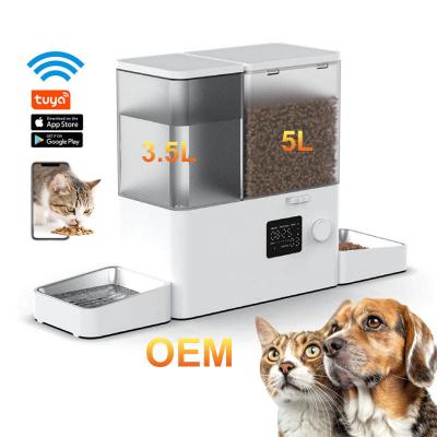 China B2B Wholesale Smart Automatic Pet Feeder WiFi App Control Large Capacity Anti-Jam Stable Design for sale