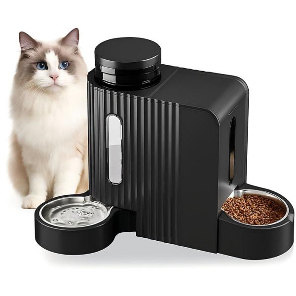 Quality WiFi Automatic Cat Feeder Smart Timed Feeder Portion Control Anti-Stuck Dual Power Supply Pet Dispenser for sale