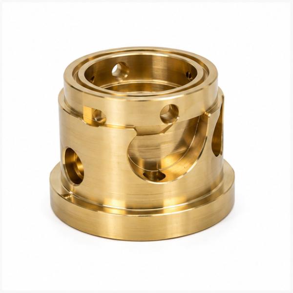 Quality Custom CNC Brass Eccentric Worm Gear Housing Complex Cavity for sale