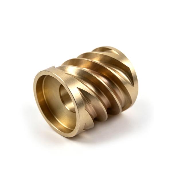 Quality OEM Wear Resistant CNC Copper Parts CNC Machined Brass Spiral Groove Bushing for sale