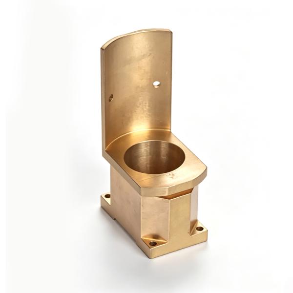 Quality CNC Brass Machined Parts Bearing Support Base Non Standard OEM For Automation Machines for sale