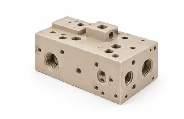 Quality Smooth PEEK Hydraulic Manifold Block CNC Machined High Performance Engineering Plastic Valve Block for sale