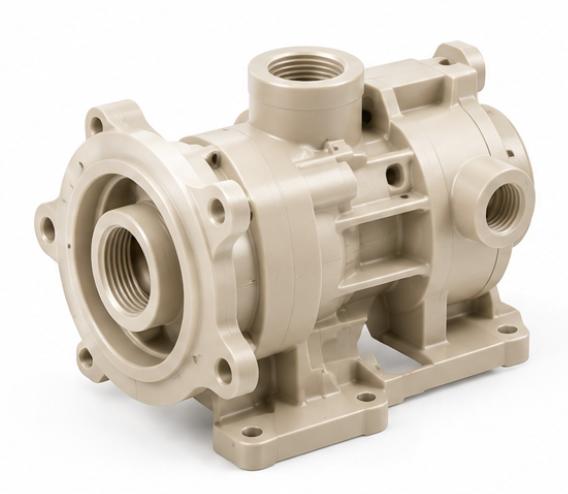 Quality PPS Plastic CNC Machining Parts Precision Pump Housing High Temperature Chemical Resistant for sale