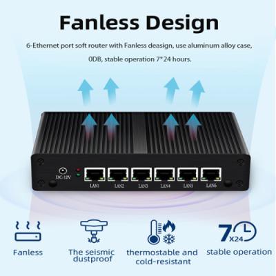 China Intel Core I3 / I5 Fanless Desktop Software Router 6 RJ45 LAN DDR3 8GB RAM for sale