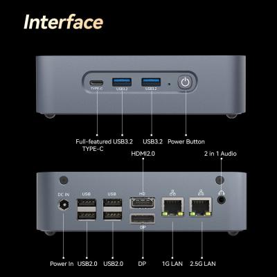 China AMD Ryzen 9 5900HX Mini PC 2 LAN DDR4 Mini Game PC With Large Flow Fan for sale