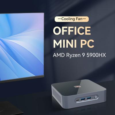China AMD Ryzen 9 5900HX Mini PC 2 LAN DDR4 Mini Game PC With Large Flow Fan for sale