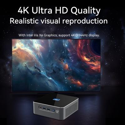 China Intel Core I7 13700H Mini PC DDR5 Dual LAN 3 Screen 4K Display Mini PC With Fan for sale