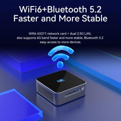 China Intel Core I7 13700H Mini PC DDR5 Dual LAN 3 Screen 4K Display Mini PC With Fan for sale