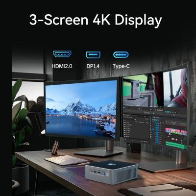 China Intel Core I7 13700H Mini PC DDR5 Dual LAN 3 Screen 4K Display Mini PC With Fan for sale