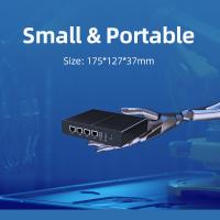 China Industrial Fanless Mini Computer Linux Intel N100 DDR4 16G RAM 4LAN Dual COM for sale