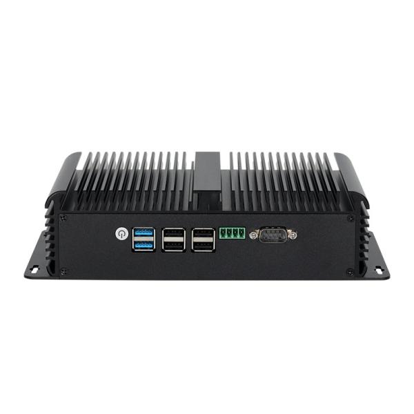 DDR4 16G 램 인텔 N100 팬리스 산업용 미니 PC 4 LAN 듀얼 COM 리눅스 와이파이