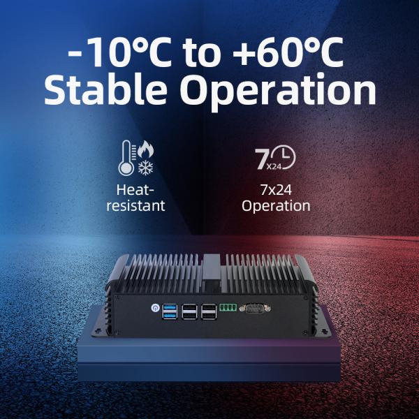 DDR4 16G 램 인텔 N100 팬리스 산업용 미니 PC 4 LAN 듀얼 COM 리눅스 와이파이