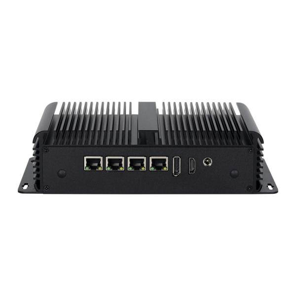 DDR4 16G 램 인텔 N100 팬리스 산업용 미니 PC 4 LAN 듀얼 COM 리눅스 와이파이