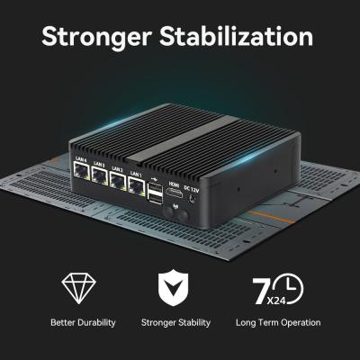 중국 DDR4 램 32GB 팬리스 PC 인텔 셀레론 시리즈 J6412 프로세서 산업용 미니 PC 판매용