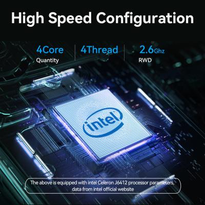 중국 DDR4 램 32GB 팬리스 PC 인텔 셀레론 시리즈 J6412 프로세서 산업용 미니 PC 판매용