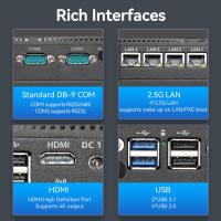 China DDR4 RAM 32GB Fanless PC Intel Celeron Series J6412 Processor Industrial Mini PC for sale
