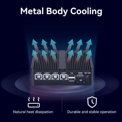 중국 DDR4 램 32GB 팬리스 PC 인텔 셀레론 시리즈 J6412 프로세서 산업용 미니 PC 판매용