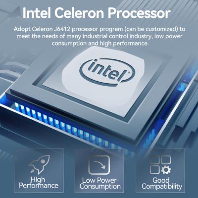 China J6412 N100 Processor Mini Fanless PC DDR4 Dual LAN Dual COM RS232 Triple Display for sale