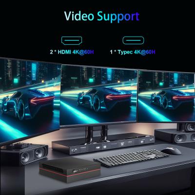 China Intel Core i7 12700H Mini Portable Gaming PC DDR4 4GB Discrete Graphics Card Mini PC for sale