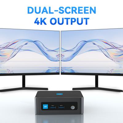 China 12th Gen N100 Processor Intel Mini PC DDR4 32GB With Single LAN Dual HDMI for sale