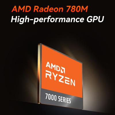 China AMD Ryzen R7 7840HS Mini PC Dual LAN DDR5 64GB Gaming Mini PC With Light for sale