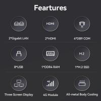 China Industrial Intel Celeron N4000 Mini PC RS485 Linux DDR4 8GB Fanless Mini Computer for sale
