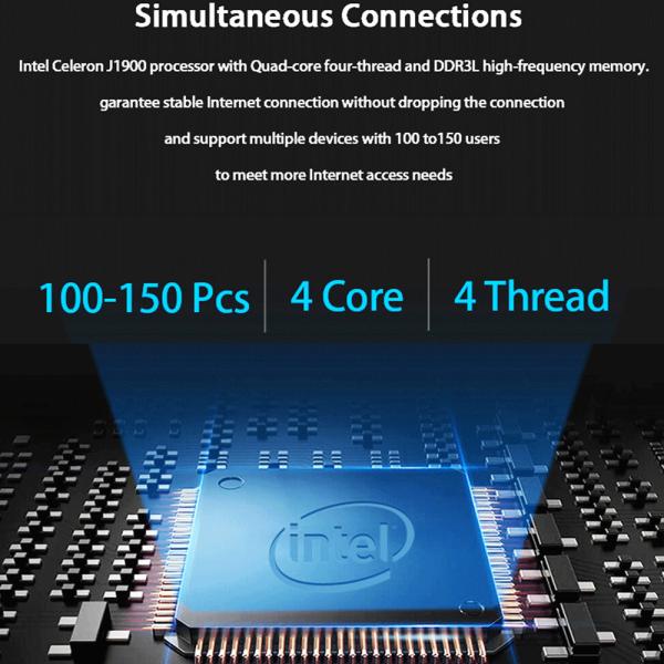 Quality 6 Gigabit Ethernet RJ45 J1900 Firewall Router Ubuntu Desktop Router With WiFi for sale