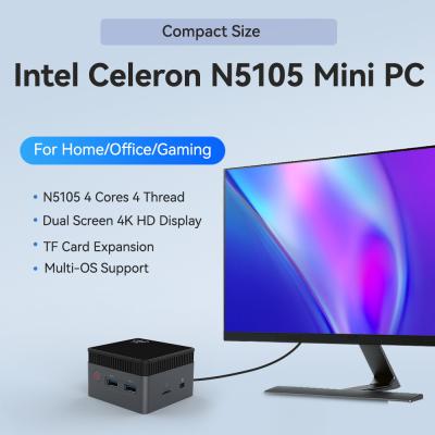 China Intel Celeron N5105 Mini Computer LPDDR4X RAM 8G With TF Slot And Fan For Home Office for sale
