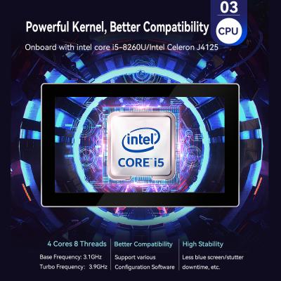 China Intel Core i5 8260U Touch Panel Computer With DDR4 Dual LAN ATX And GPIO for sale