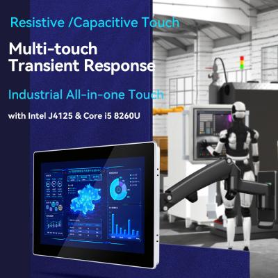 China Fanless Industrial Touch Panel PC Intel Celeron J4125 DDR4 With Dual LAN GPIO for sale