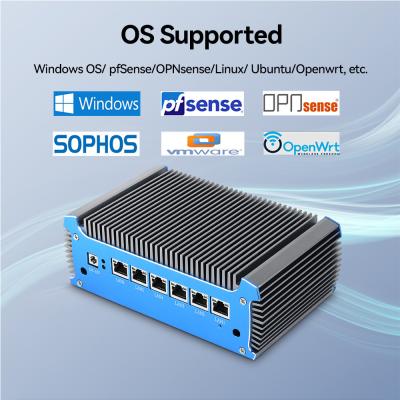 China 6 RJ45 Ethernet Soft Router PC With DDR4 Up To 8G And Intel Celeron 3865U Processor for sale