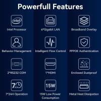 China Six LAN Dual COM Soft Router With Intel Core And Celeron Series Processors for sale