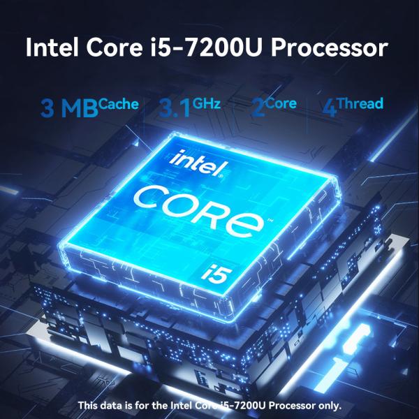 Dual Core Quattro fili Intel Core i5 7200U Mini Computer Con Dual DDR4 RAM E 6COM