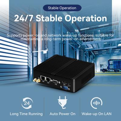 중국 듀얼 랜 듀얼 COM 인텔 셀레론 N 시리즈 프로세서가 있는 팬리스 산업용 PC 판매용