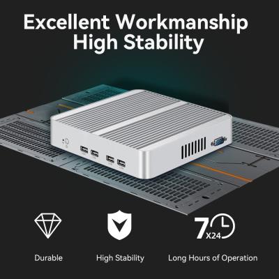 중국 인텔 코어 i7 시리즈 미니 PC 듀얼 LAN 듀얼 COM 및 단일 채널 DDR3L 램 판매용