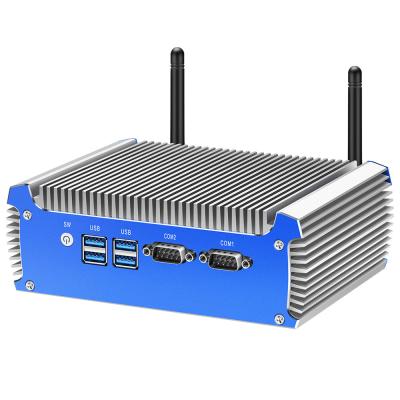 China PC industrial sem ventilador da série Intel com 2LAN 2COM e suporte a tela dupla à venda