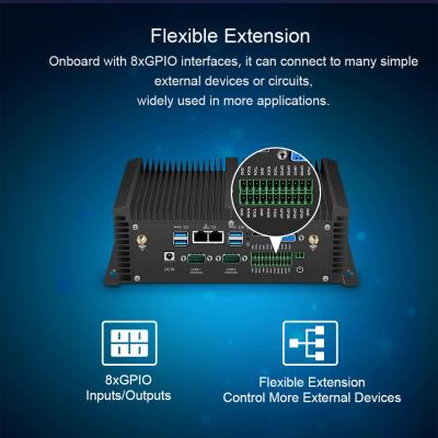 China Embedded Industrial Fanless PC Supporting 3G 4G Module With Dual LAN Dual COM for sale