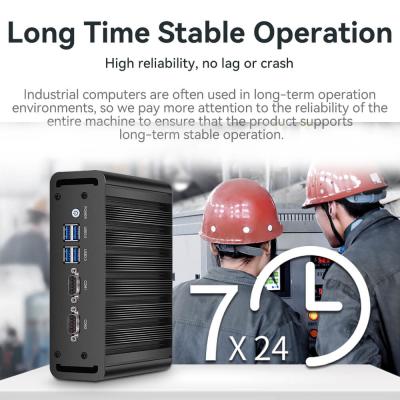 China Intel Core i3 i5 i7 Processors Fanless Industrial Mini PC With 2LAN 2COM RS485 for sale