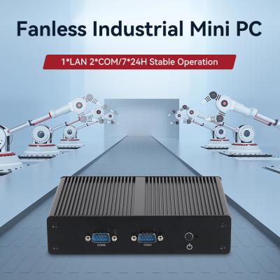 중국 인텔 셀레론 산업용 팬리스 PC DDR3L 8GB RAM 및 듀얼 COM 리눅스 판매용
