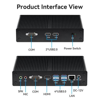 중국 인텔 셀레론 산업용 팬리스 PC DDR3L 8GB RAM 및 듀얼 COM 리눅스 판매용