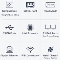 China Intel Celeron Processor Mini Computer With Black Chassis DDR3 8GB RAM For Home for sale