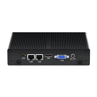 Cina Intel Pentium PC industriale senza ventole con telaio nero mSATA SSD Storage e HDMI in vendita