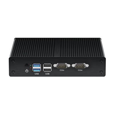 Cina Intel Pentium PC industriale senza ventole con telaio nero mSATA SSD Storage e HDMI in vendita