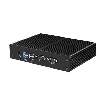 Cina Intel Pentium PC industriale senza ventole con telaio nero mSATA SSD Storage e HDMI in vendita